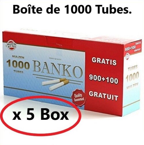 Boîte de 1000 Tubes à Cigarettes BANKO