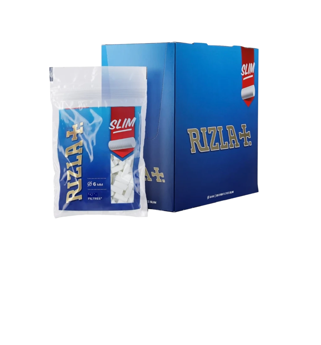 FILTRES RIZLA+ Slim - Boîte de 50 Sachets de 150 Filtres (7500 Filtres)