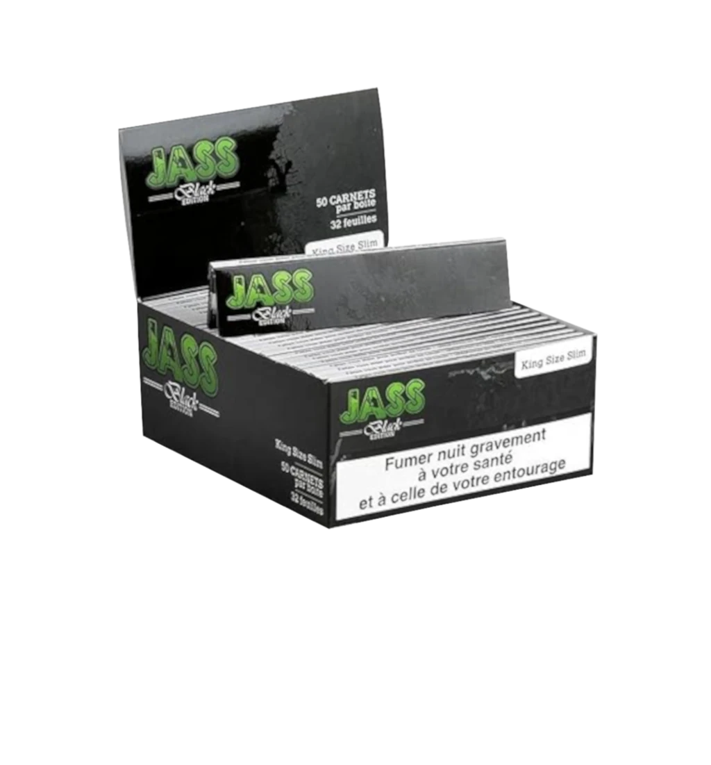 JASS Slim - Black Edition - Carnets de 33 Feuilles Longues à Rouler